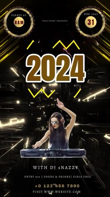 2024 NEW YEAR EVENT POSTER TEMPLATE | PosterMyWall