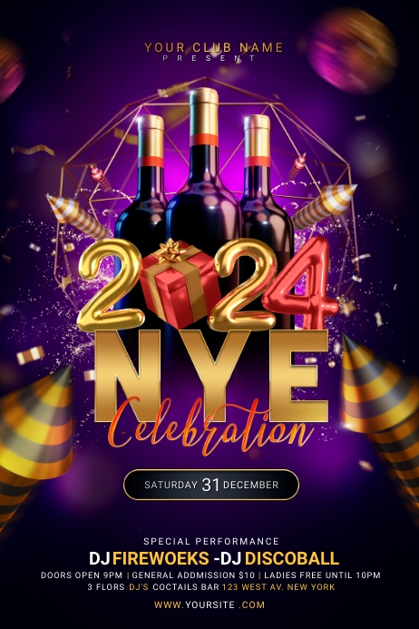 2024 New Year Flyer Template | PosterMyWall