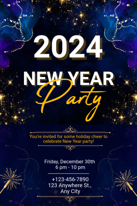 2024 New Year Party Template | PosterMyWall