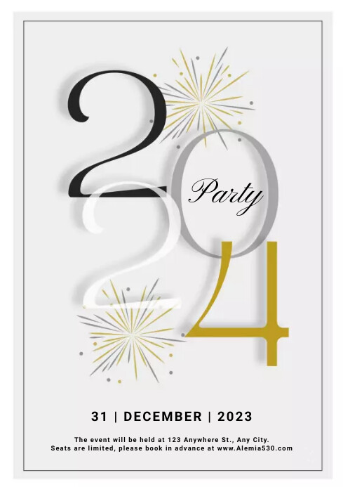 2024 New Year Party Template | PosterMyWall