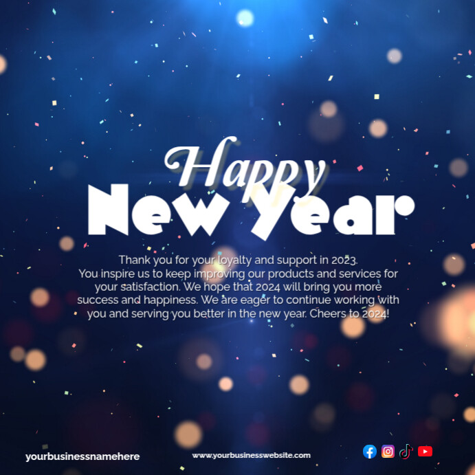 2024 New Year social media post and Instagram Template | PosterMyWall
