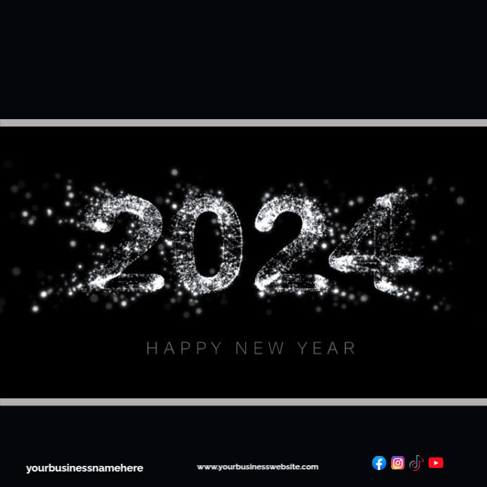 2024 New Year social media post Template | PosterMyWall