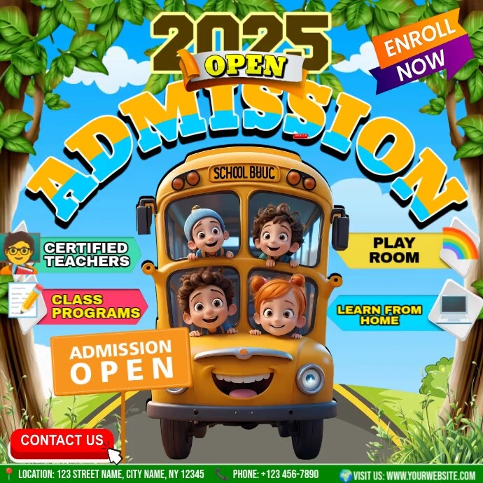2025 Admission Open Template | PosterMyWall