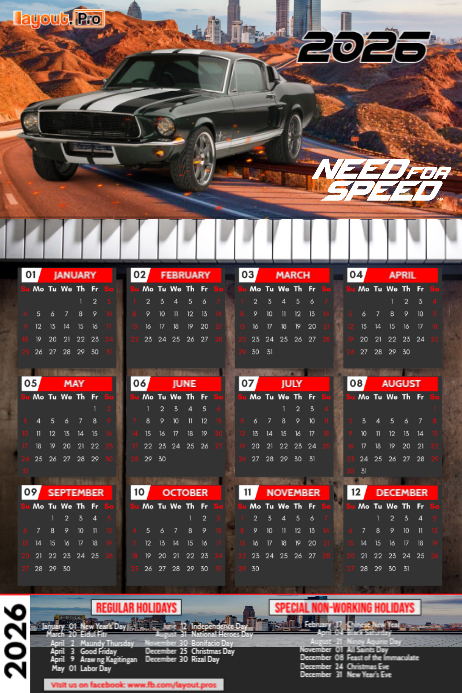 2025 Calendar Template | PosterMyWall