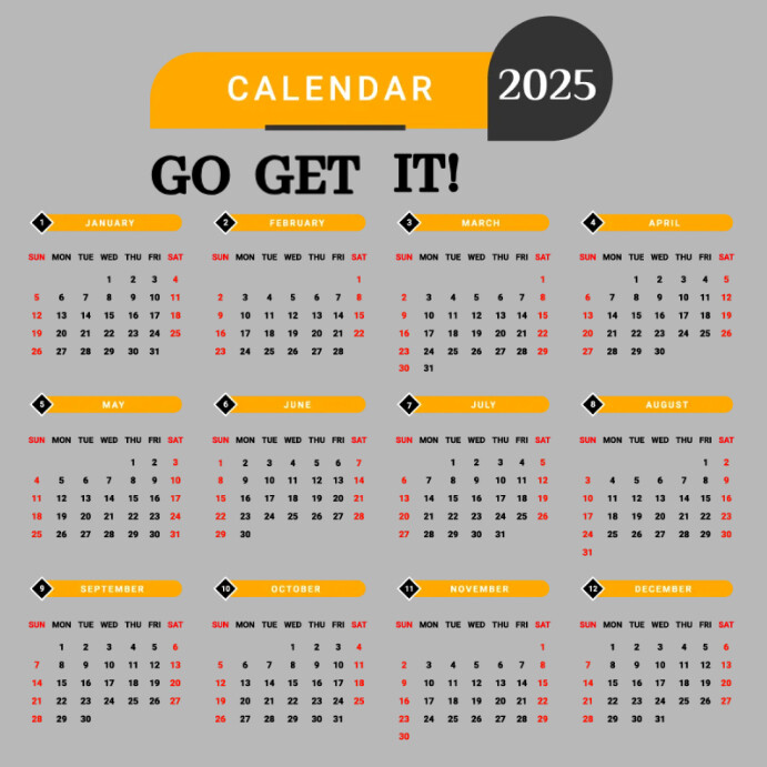 2025 calendar flyer template | PosterMyWall