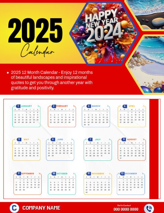 2025 calendar flyer templates | PosterMyWall