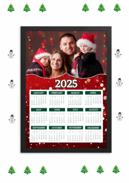 2025 Christmas calendar Template | PosterMyWall
