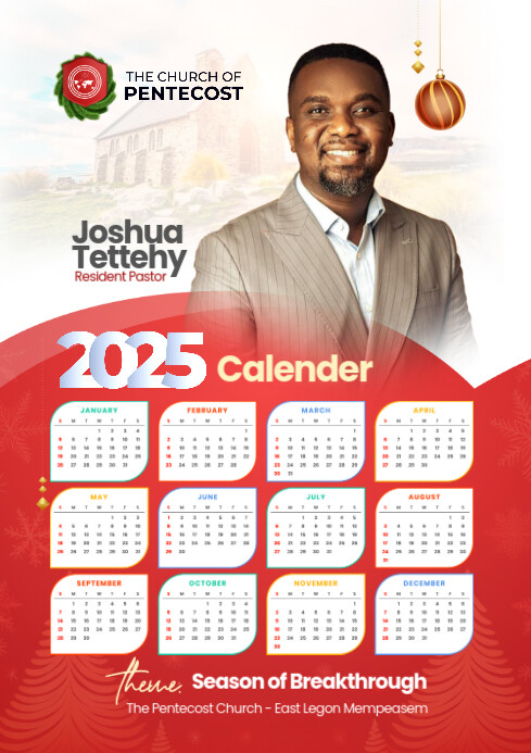 2025 Church Calender Template | PosterMyWall