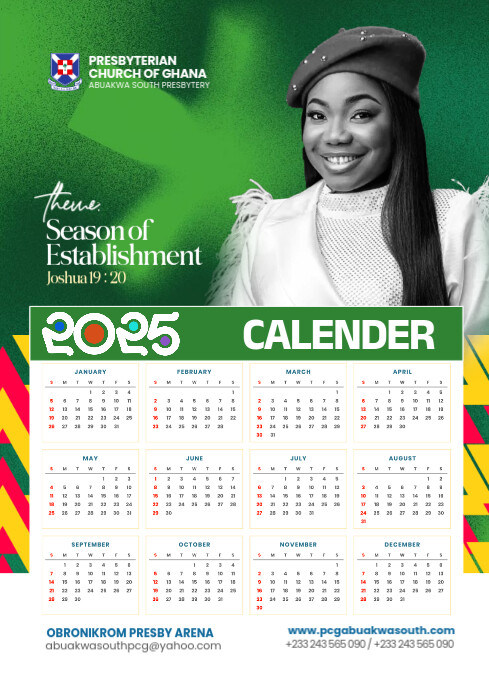 Copy of 2025 Church Calender Design | PosterMyWall