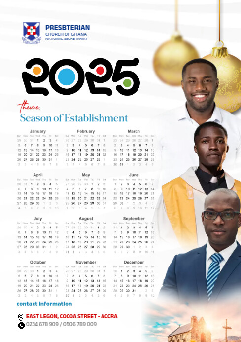 2025 Church Calender Design Template | PosterMyWall