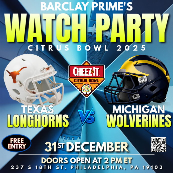 2025 Citrus Bowl: Texas Vs Michigan Watch Party Instagram Post Template ...