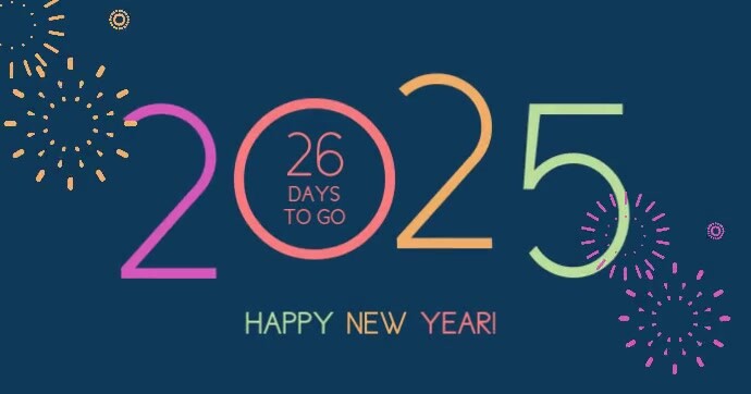 2025 Countdown Days Until New Year Facebook Video Template | PosterMyWall