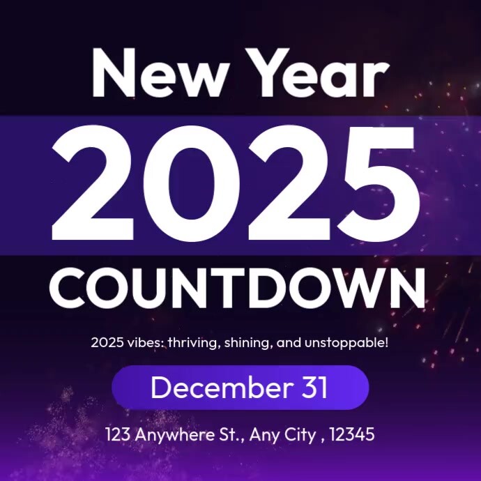 2025 Countdown Template | PosterMyWall