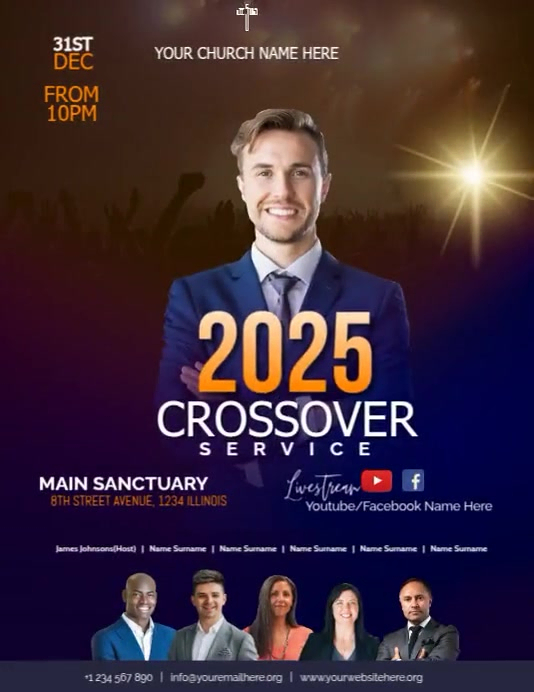 2025 crossover service เทมเพลต | PosterMyWall