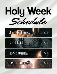 Holy Week Closed Notice Template | PosterMyWall