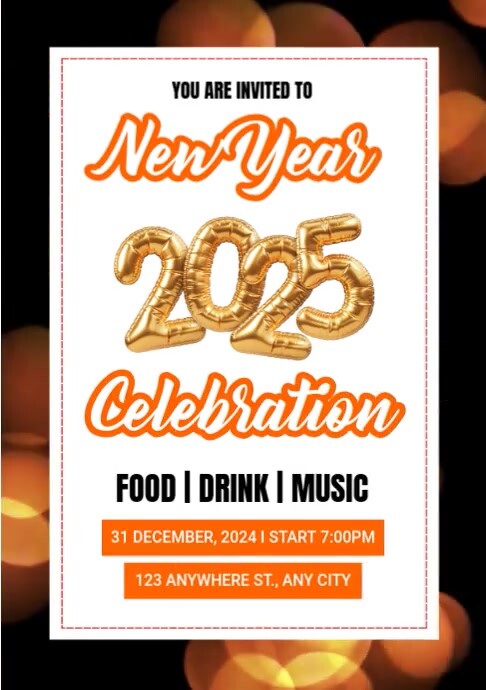 2025 New Year Celebration Flyer Template | PosterMyWall