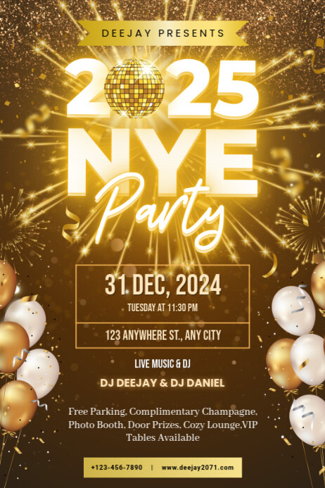 2025 New Year Eve Party Template | PosterMyWall