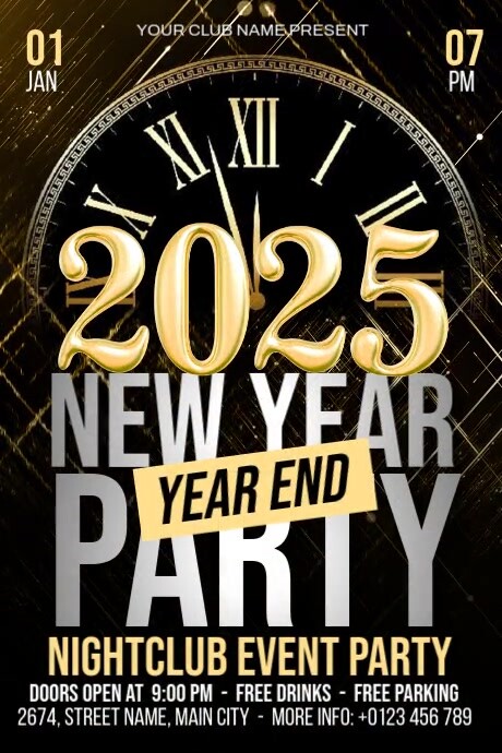 2025 New Year Party Template | PosterMyWall