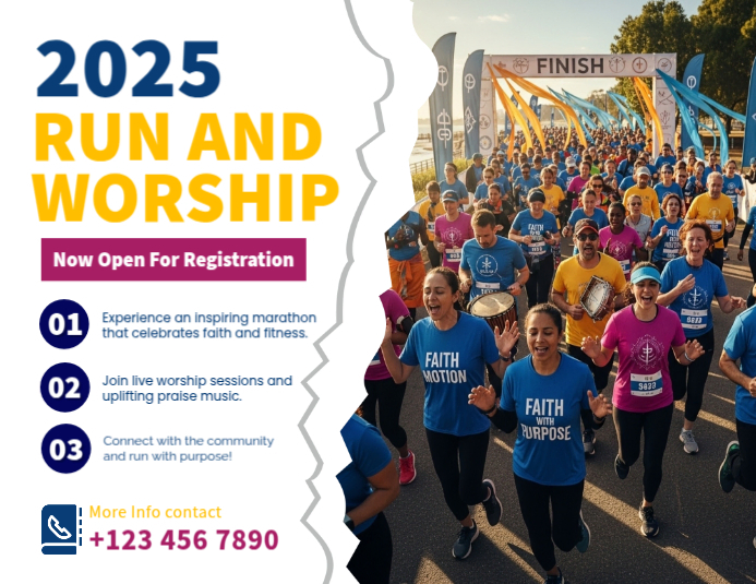 2025 Run And Worship Flyer Template | PosterMyWall