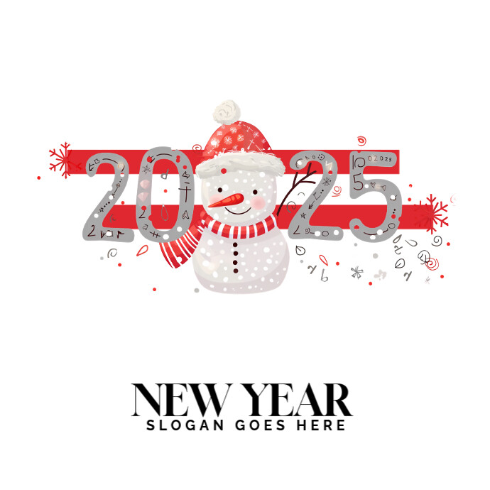 2025 Snowman Logo Template | PosterMyWall