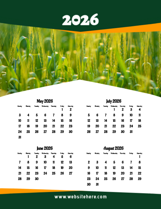 2026 Calendar Design Template | 2026 Calendar design print | PosterMyWall
