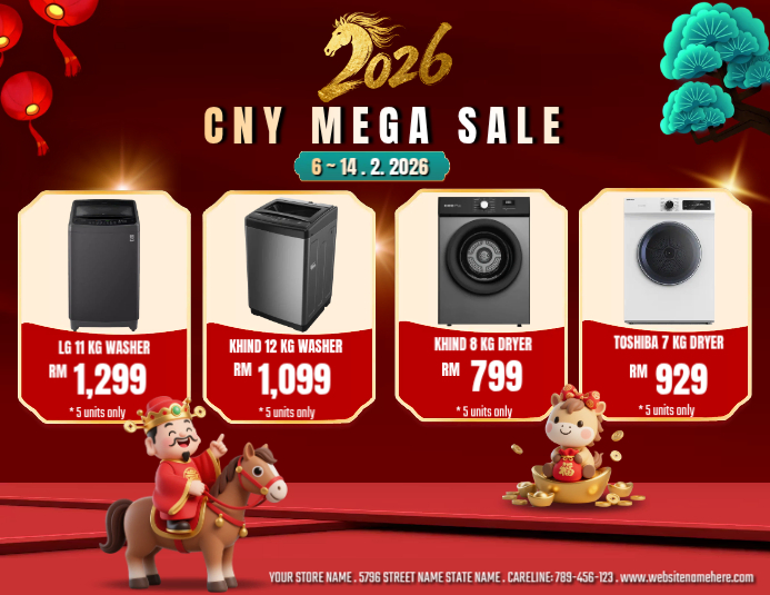 2026 Chinese New Year Sale Flyer Template | PosterMyWall