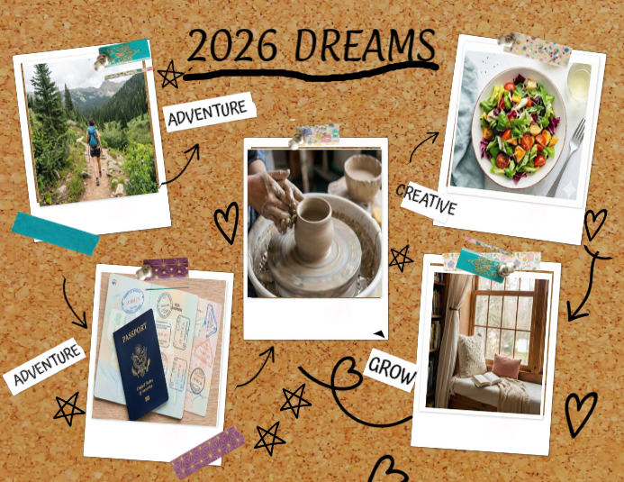 Plantilla de 2026 Digital Vision Board Template - Corkboard & Scrapbook ...