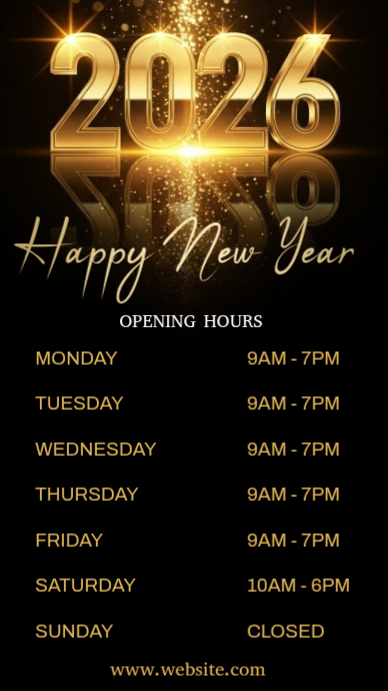 2026 Happy New Year opening Template | PosterMyWall
