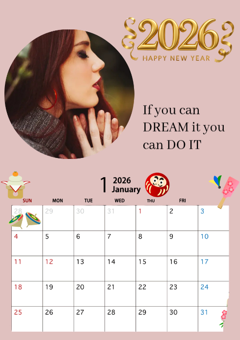 2026 January Calendar Template | PosterMyWall