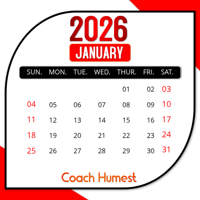 2026 January Calendar Template | PosterMyWall