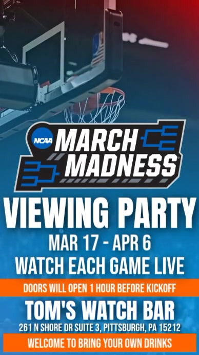 2026 March Madness Viewing Party Instagram Reel Video Template ...