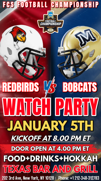 Plantilla de 2026 Ncaa Division I Fcs Championship :illinois State ...