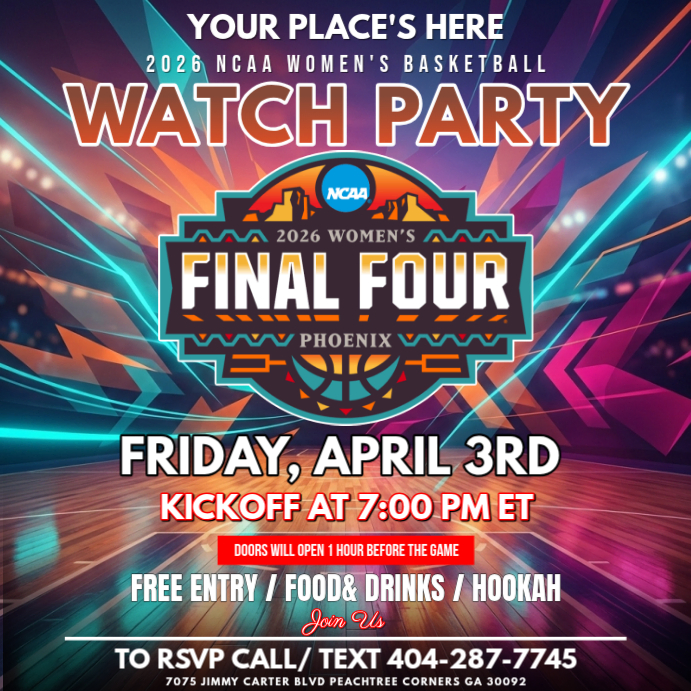 2026 Ncaa Women’s Basketball Final Four Watch Party Instagram Post ...