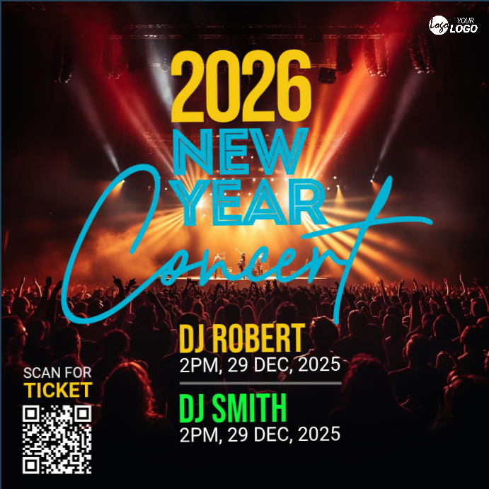 2026 New Year Concert Social Media Post Template | PosterMyWall