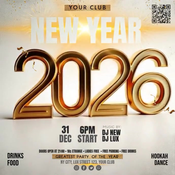 2026 New Year Template | PosterMyWall