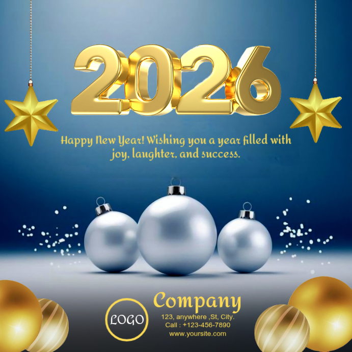 2026 New Year free editable hd template Ai | PosterMyWall