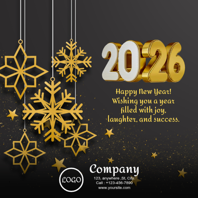 2026 New Year free editable wishes template for schools, colleges ...