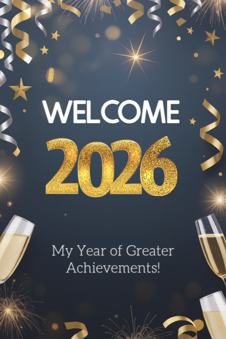 2026 New Year Greeting Template| Welcome 2026 Happy New Year Greetings ...