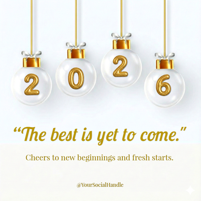 2026 New Year Quote Post "The Best Is Yet to Come" Motivational ...