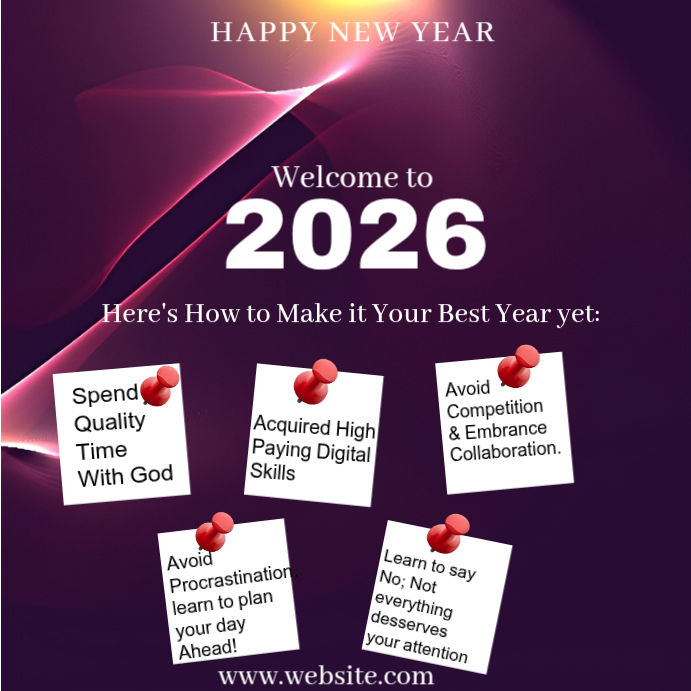 2026 new year resolution flyer Template | PosterMyWall