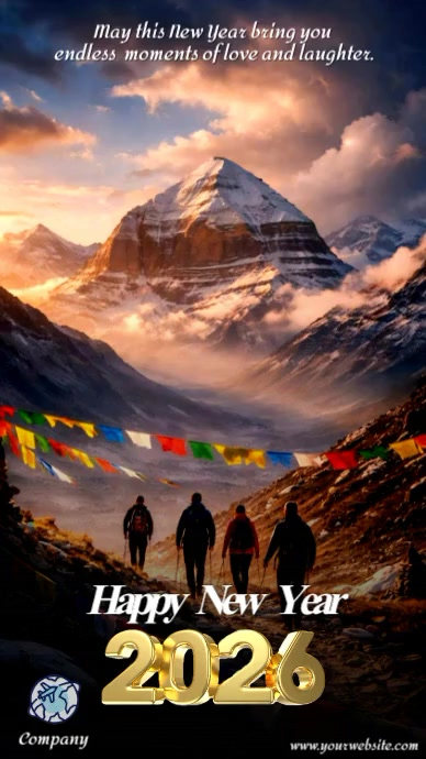 2026 new year travel ads free editable template mount kailash ...
