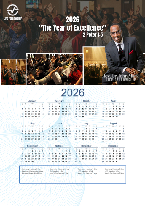 Plantilla de 2026 professional church calendar | PosterMyWall