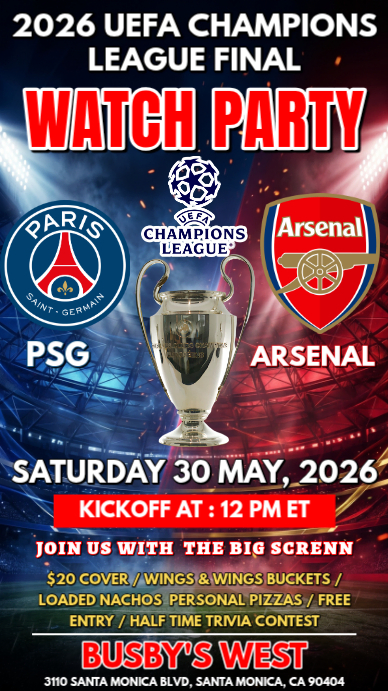 Uefa Champions League Watch Party Template | PosterMyWall