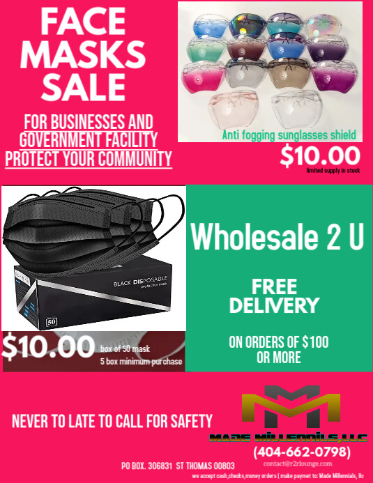 Copy of Copy of Face Masks for sale store retail flyer | PosterMyWall