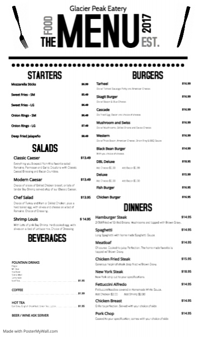 Copy of Copy of Copy of Copy of Copy of Menu | PosterMyWall