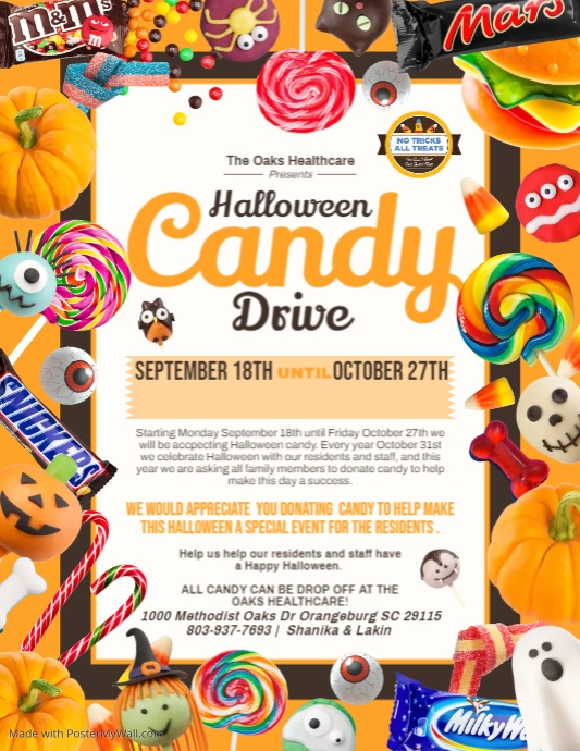 Halloween Candy Give Back Template | PosterMyWall