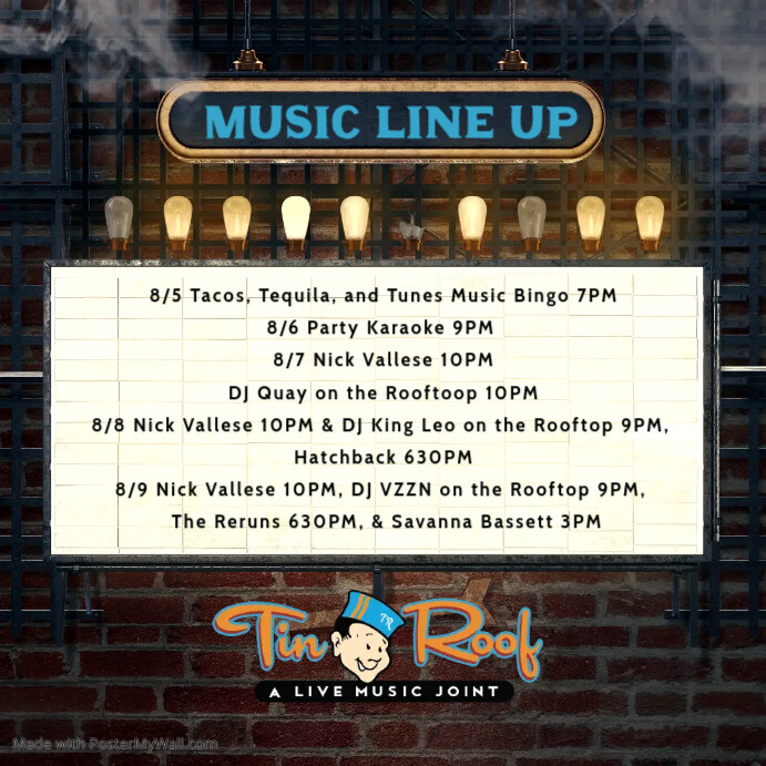 Raleigh MUSIC LINE UP | PosterMyWall