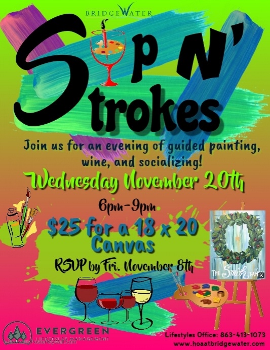 Copy of Sip N Strokes Nov | PosterMyWall
