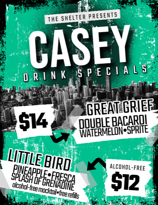 Copy of Casey Drink Specials 10.01.2023 | PosterMyWall
