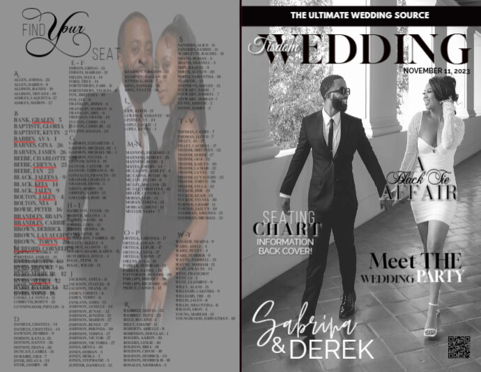 WORKING THE TISDOM WEDDING SEATING CHART ds (1) | PosterMyWall